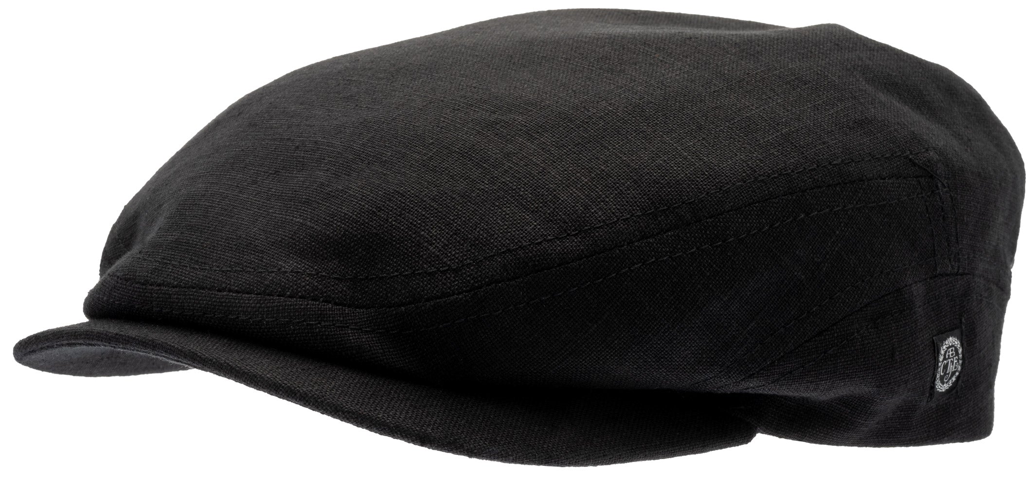 Lucas Linen Black - Flat cap - Svart keps i linne – CTH Ericson of Sweden