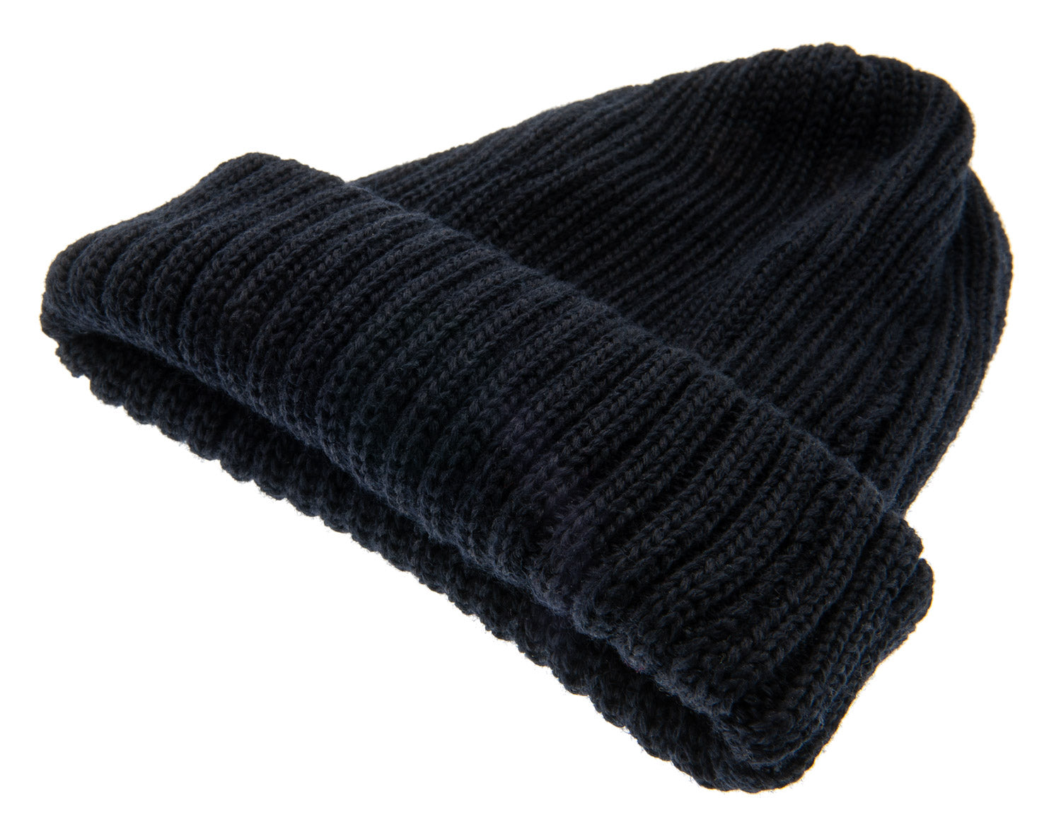 Nelson Wool Knit - Navy blue- Watch cap, Ribbstickad mössa i ull – CTH ...